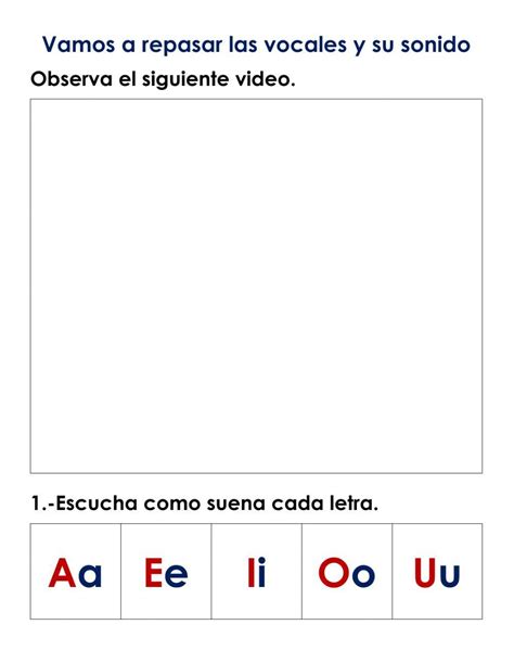 Las Vocales Free Interactive Worksheets 324994