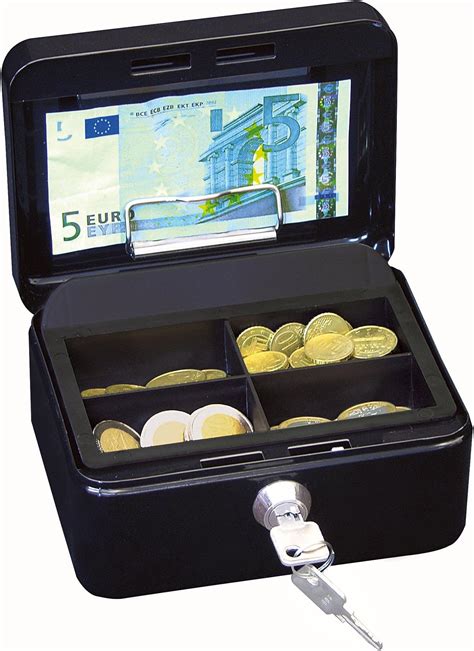 Wedo 145200h Geldkassette Aus Pulverbeschichtetem Stahl Versenkbarer Griff Geldnoten Und