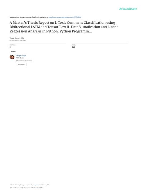 Toxic Comment Classificationusing Bidirectional Lstmand Tensor Flow Pdf Regression Analysis