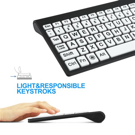 Seenda 2 4g Wireless Silent Keyboard Larger Print Grandado