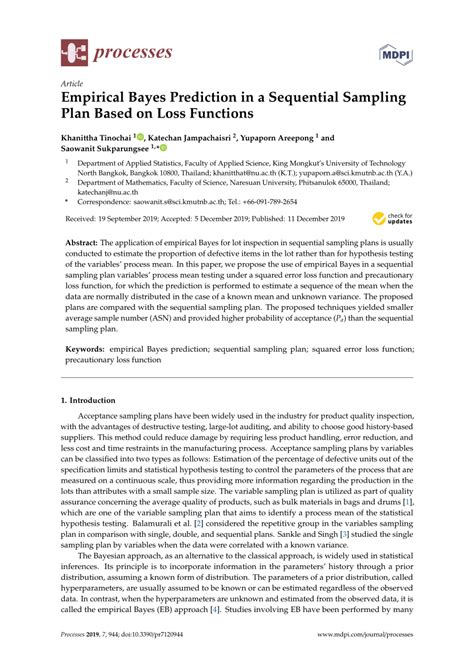 Pdf Empirical Bayes Prediction In A Sequential Sampling Plan Based On