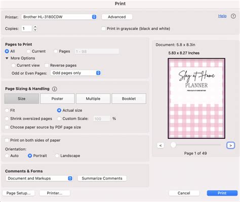 How To Print A Size On Letter Paper With Screenshots