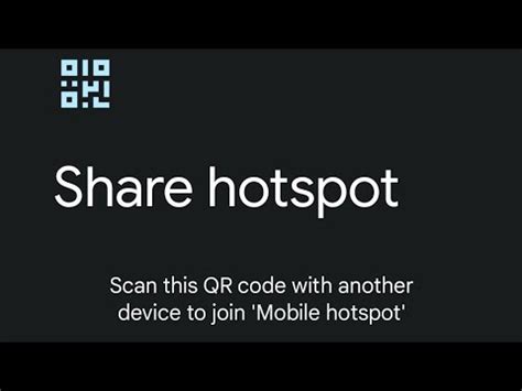 How To Share Your Wi Fi Hotspot Details Using A QR Code On Android Or Phones YouTube