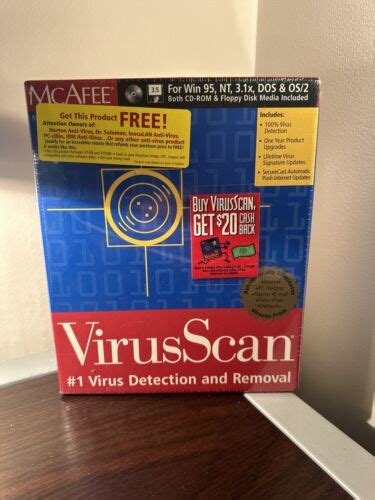 Vintage Sealed Mcafee Virusscan For Windows And Os2 Used Ebay