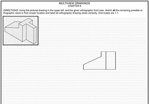 multiview drawings chapter 8 directions using the pictorial drawing in