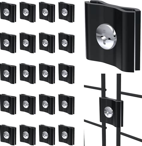 Naceture 20 Pack Black Gridwall Joining Clips Accessories