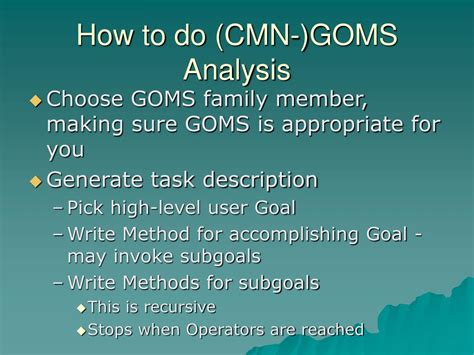 Ppt Goms Powerpoint Presentation Free Download Id3409401