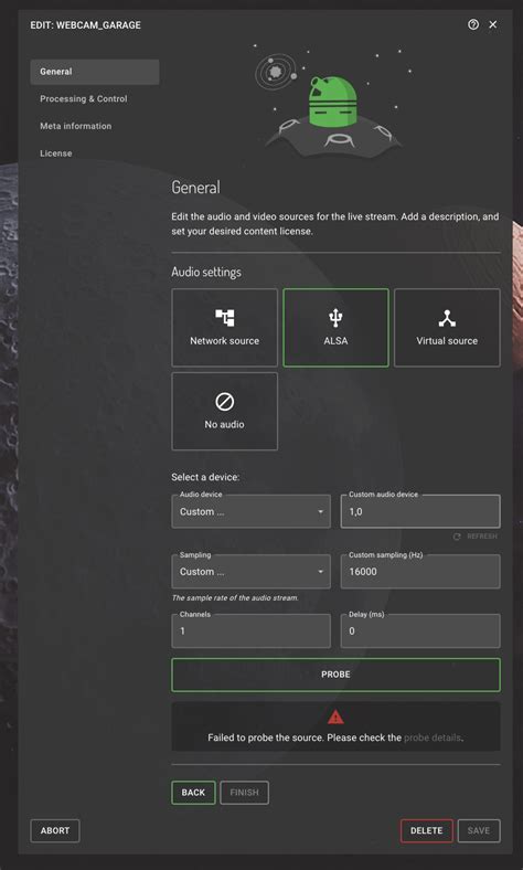 Unable To Specify Webcam As Audio Input · Issue 634 · Datarhei