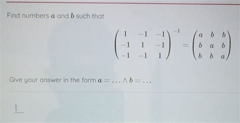 Solved Find Numbers A And B Such That Chegg Com