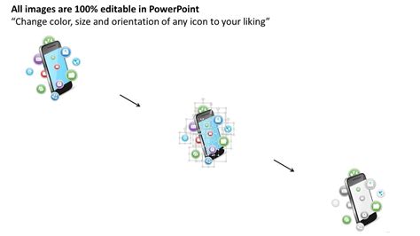 Mobile With Apps For Technology And Communication Powerpoint Template