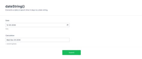 Form Calculation Math Function Reference Datestring Form Template