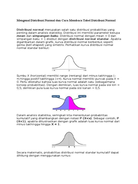 Mengenal Distribusi Normal Dan Cara Membaca Tabel Distribusi Khi