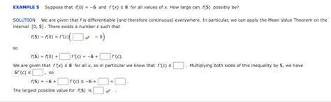 Solved EXAMPLE Suppose That F And F X For All Chegg Com