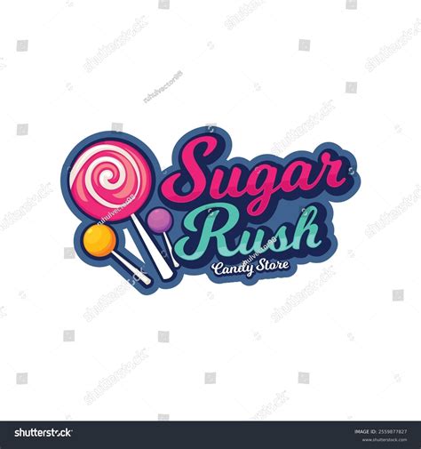 Candy Sugar Rush Logo Candy Vector Stock Vector Royalty Free