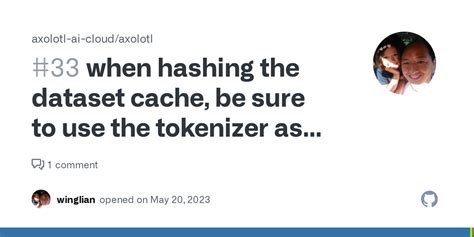 When Hashing The Dataset Cache Be Sure To Use The Tokenizer As Part Of The Hash Key Issue