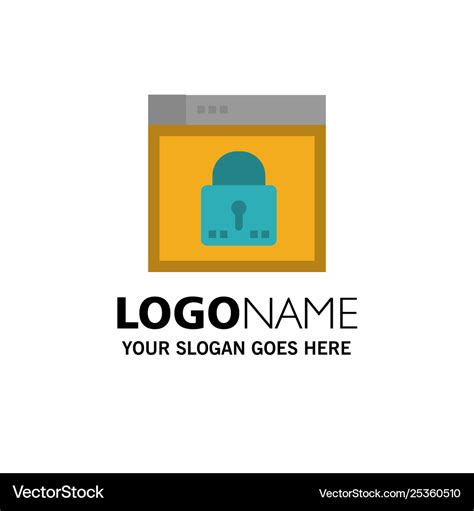 Login Secure Web Layout Password Lock Business Vector Image