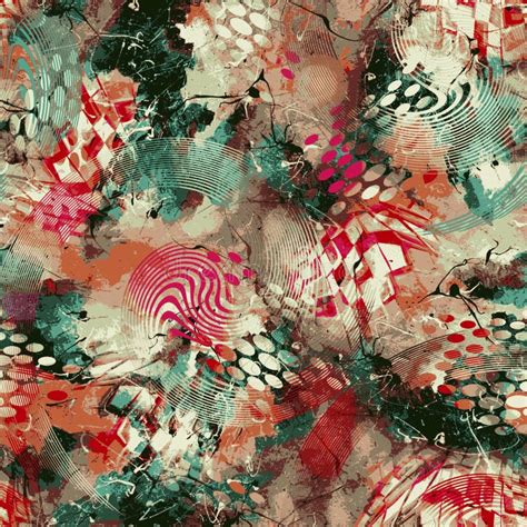 digital textile design geometrical traditional seamless pattern for