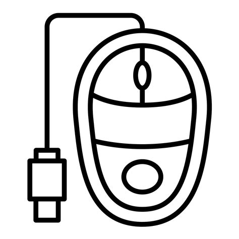Computer Mouse Line Icon Vector Art At Vecteezy