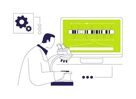 Gene Mapping Abstract Concept Vector Illustration Premium Vector