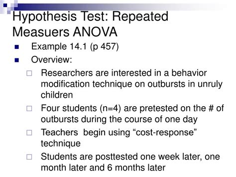 PPT Repeated Measures ANOVA PowerPoint Presentation Free Download ID 6565630