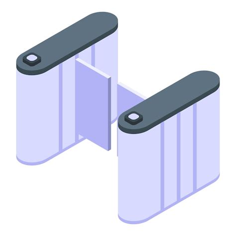 개찰구 문 아이콘 흰색 배경에 고립 된 웹 디자인을 위한 개찰구 문 벡터 아이콘의 아이소메트릭 프리미엄 벡터