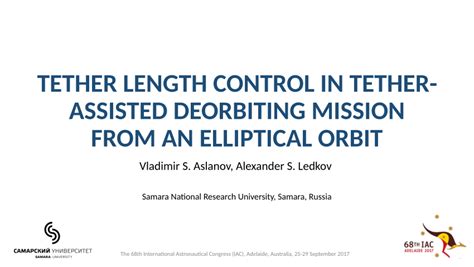 Pdf Tether Length Control In Tether Assisted Deorbiting Mission From
