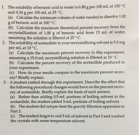 Solved Tech 703 Purifying Acetanilide By Recrystallization