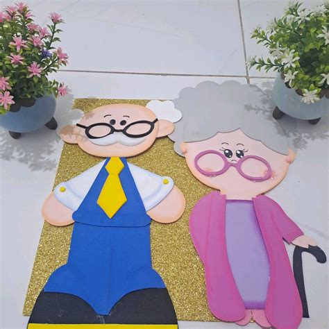 Abuelos En Foami🤶🥰 En 2025 Manualidades Manualidad Para Los Abuelos
