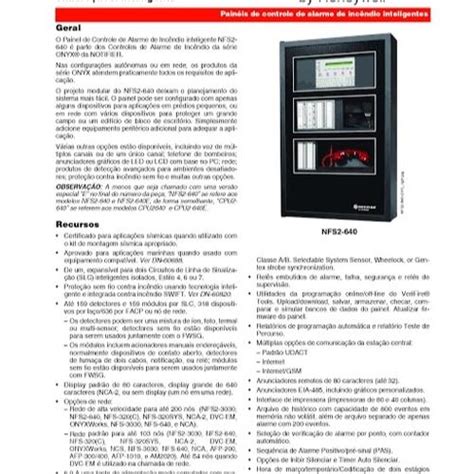 Jual Panel Mcfa Nfs 640e Notifier 2 Loop Fire Alarm Notifier Kota Tangerang Lubna Elektrindo