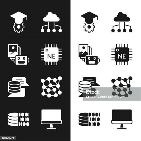 Set Processor Cpu Artificial Intelligence Robot Graduation Cap Network