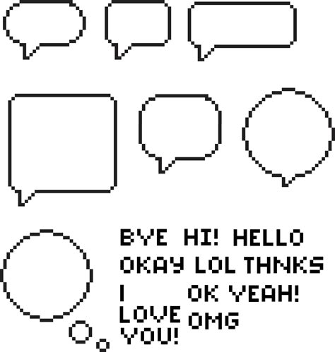 speech bubble 8 bit pixel art on white background pixel speech bubble