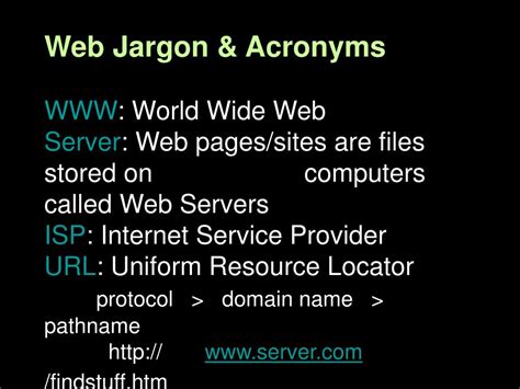 Ppt Demystifying The Web Understanding Common Terms And Acronyms Powerpoint Presentation Id