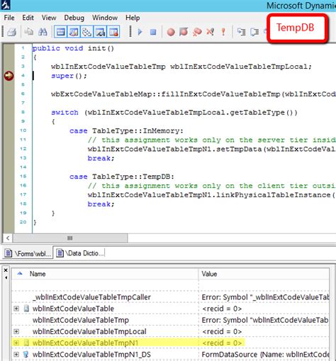 Adventures In Axapta World Inmemory And Tempdb In Joins On Forms