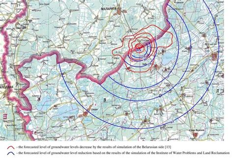 The Map Of Forecasted Ground Water Levels Drawdowns On The Research