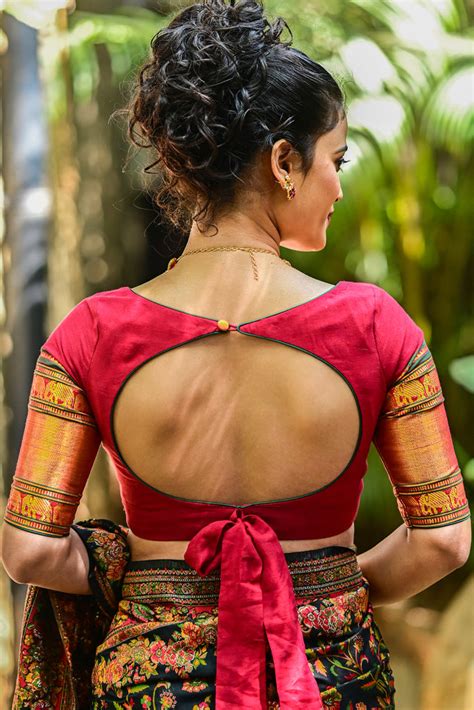 Boat Neck Blouse Designs For Traditional Indian Outfits Baggout