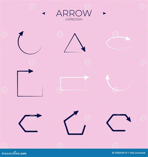 Line Arrow Icon Set Line Icons Collection Modern Vector Symbols Stock Vector Illustration