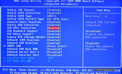 USB Controller USB EHCI Controller указывать версию USB фото Настройка BIOS