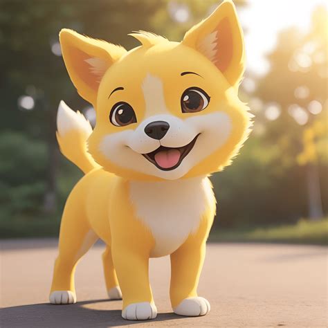 Cute Animated Puppy In Sunny Park Free Download Ai Scribbles
