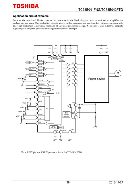 Application Circuit Example Datasheet Tc78b041fng Tc78b042ftg Toshiba
