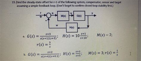 Solved 19 Find The Steady State Offset For R1 Of The