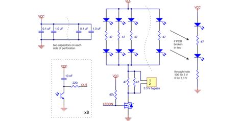 Pololu Schematic Diagram Of The Qtr 8rc Reflectance Sensor Array