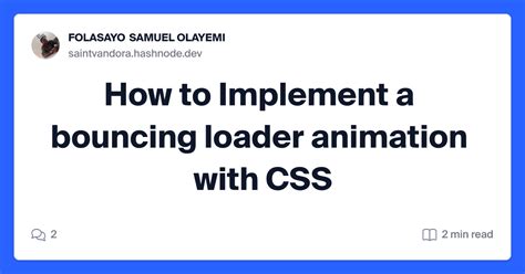 How To Implement A Bouncing Loader Animation With Css
