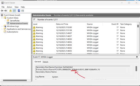 ‎whea logger event 17 fills up the event viewer screen dell technologies