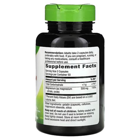 Natures Way Magnesium Citrate Complex 100 Caps Nutriessential