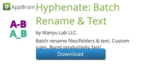 Hyphenate Batch Rename And Text Free Apk Download For Android