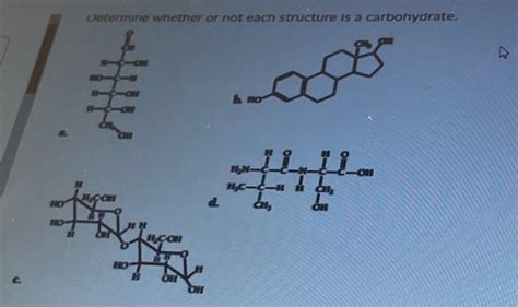 Solved E Determine Whether Or Not Each Structure Is A Chegg