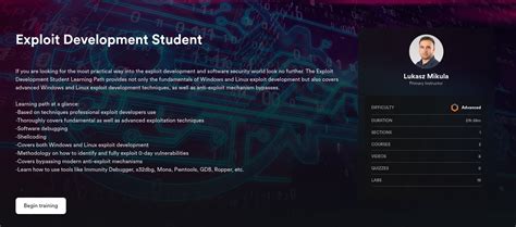 مسیر یادگیری INE Exploit Development babe HideZeroOneHideZeroOne