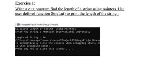 Solved Write A C Program Find The Length Of A String Using