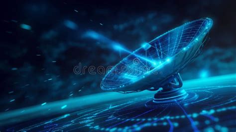 Futuristic Satellite Dish In A Digital Landscape Stock Image Image Of Cyber Dish 322268511