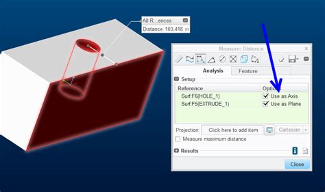 Solved How To Measure Distance From The Center Of The Hol PTC Community